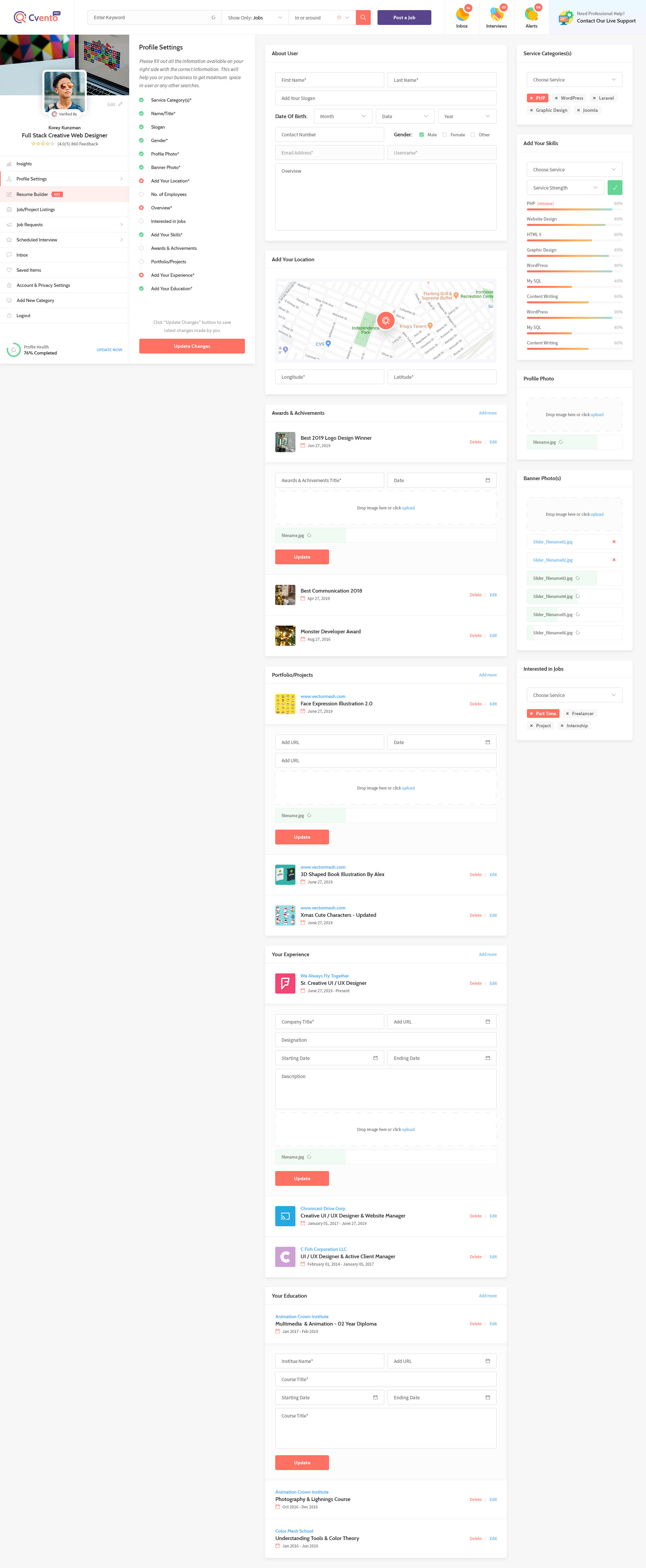 Cvento - Job Board directory template by AmentoTech | ThemeForest